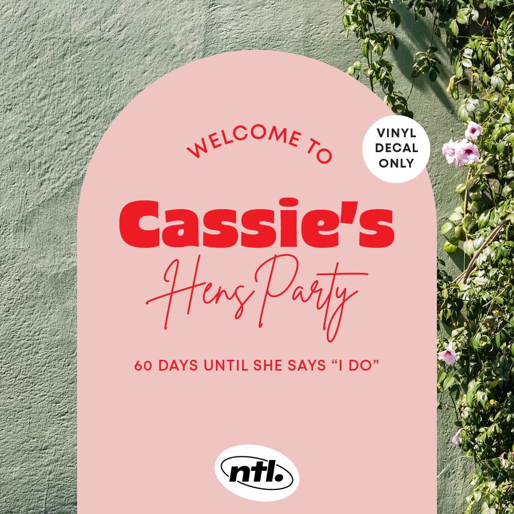 Bridal Shower & Hens Party Signs | Custom Mirror Decals & Vinyl ...